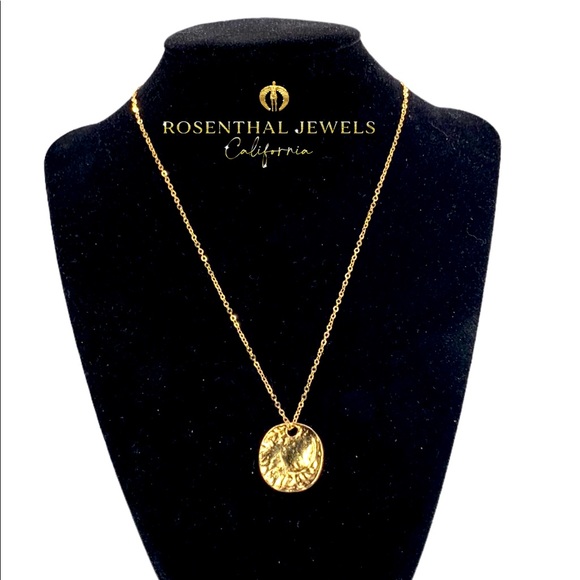 Jewelry | Hammered Medallion Pendant With Dainty Chain | Poshmark